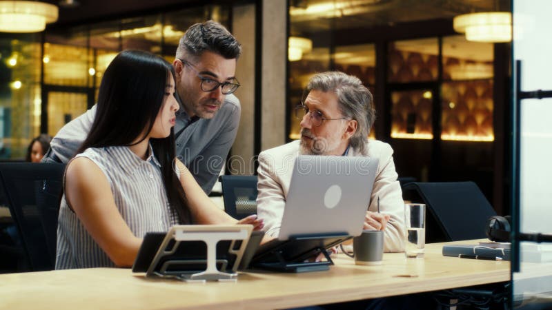 Diverse Office Workers Having Conference Stock Image - Image of ...