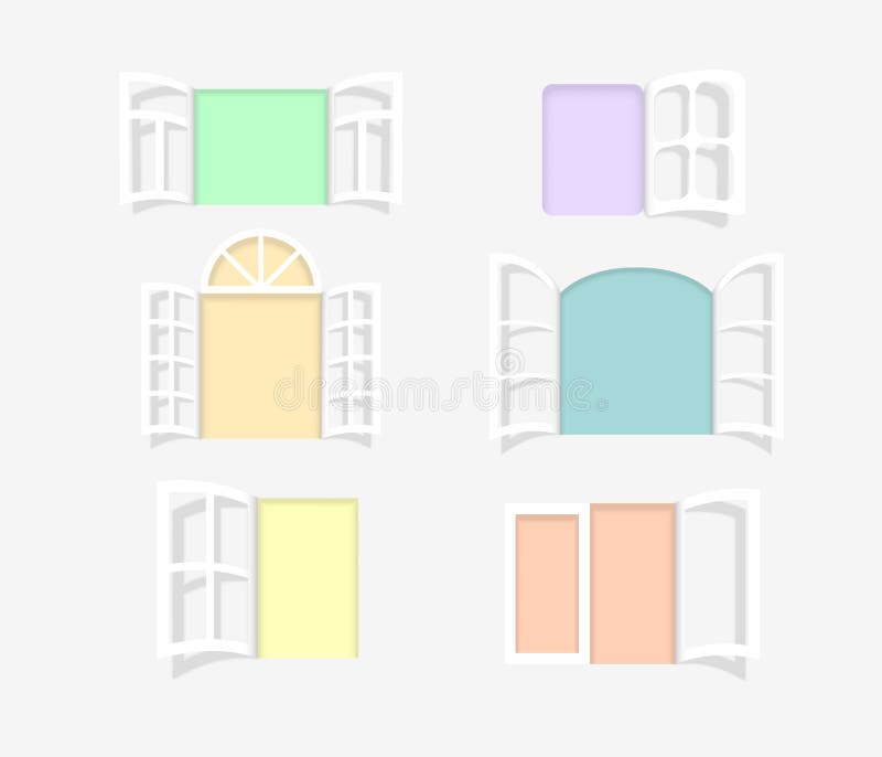 Grote Vectorreeks Verschillende Typesvensters En Deuren Vector ...