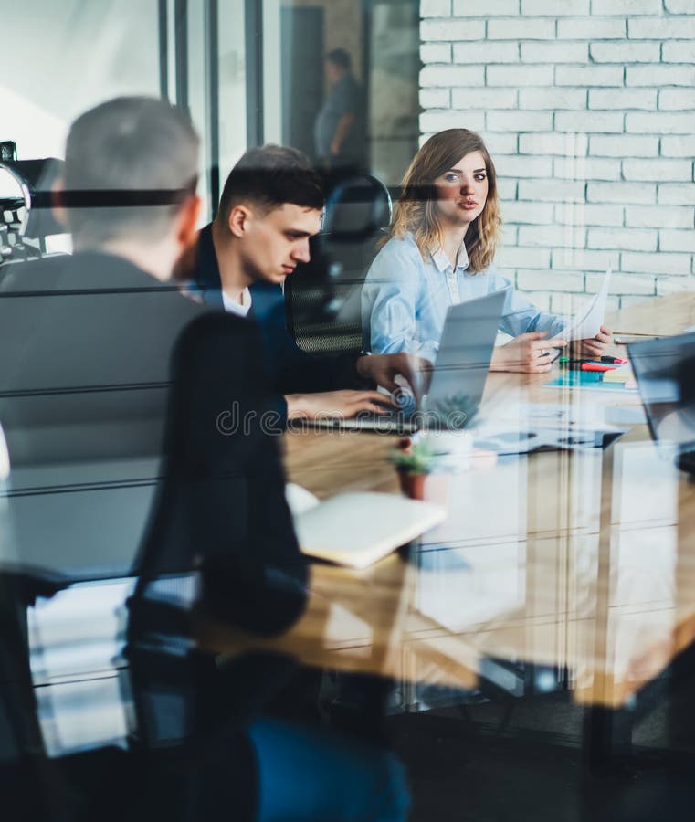 Diverse Partners Cooperating in Office Room Stock Image - Image of ...