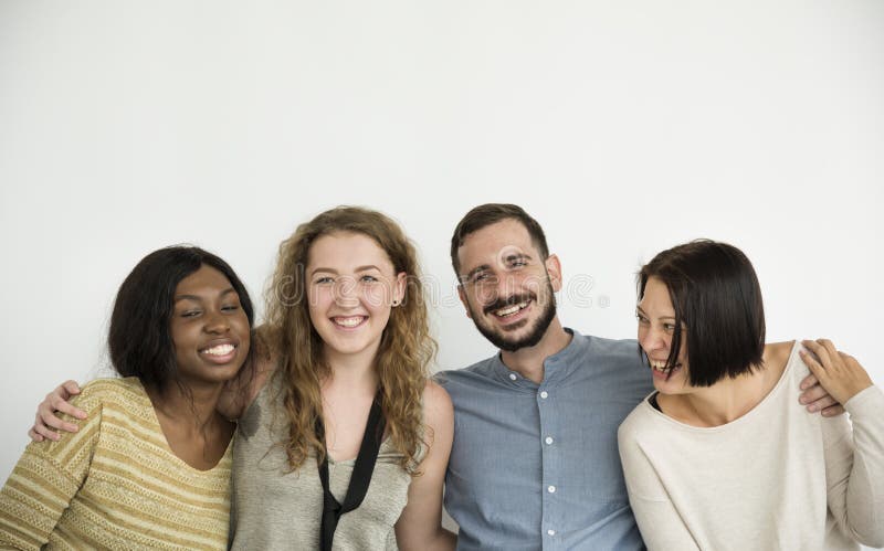 Diverse People Community Togetherness Technology Music Concept Stock ...