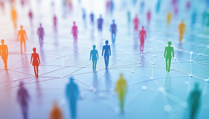 Diverse People Connecting on Social Network Visual Concept Stock Photo ...