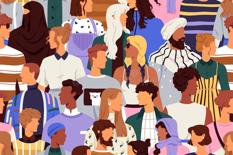 Diverse Multiethnic or Multinational Group of People Isolated on White ...