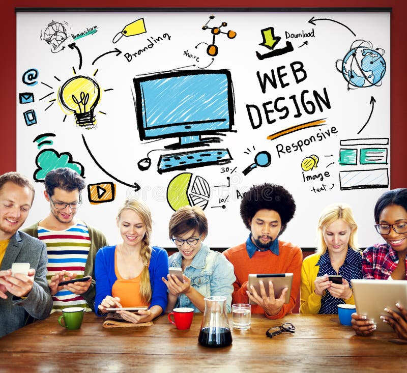 Diverse People Digital Devices Wireless Communication Concept Stock ...