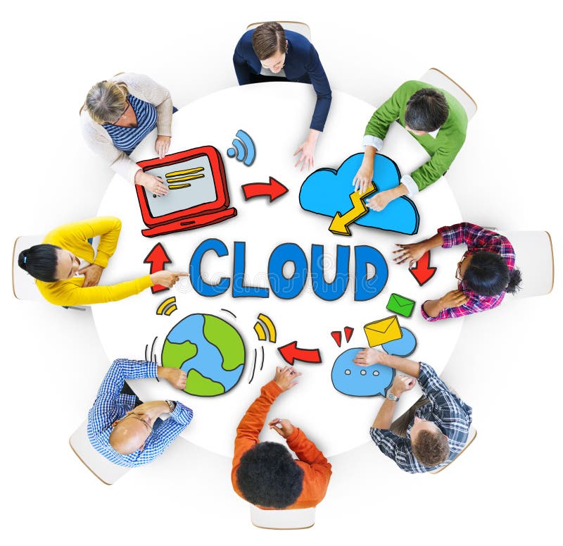 Diverse People Discussing about Cloud Network Stock Photo - Image of ...