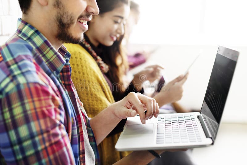 Diverse People Electronic Devices Concept Stock Image - Image of ...