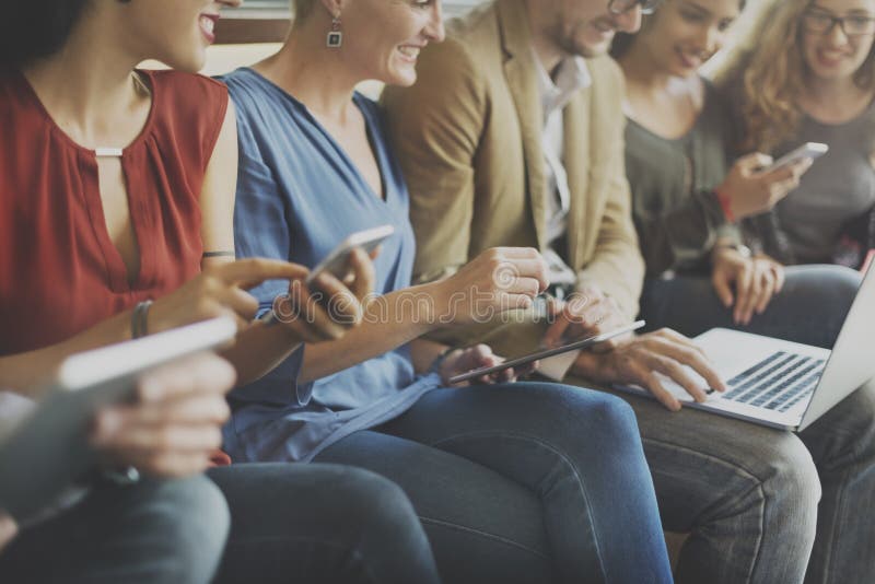 Diverse People Electronic Devices Connection Concept Stock Photo ...