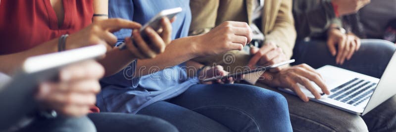 Diverse People Electronic Devices Connection Concept Stock Image ...
