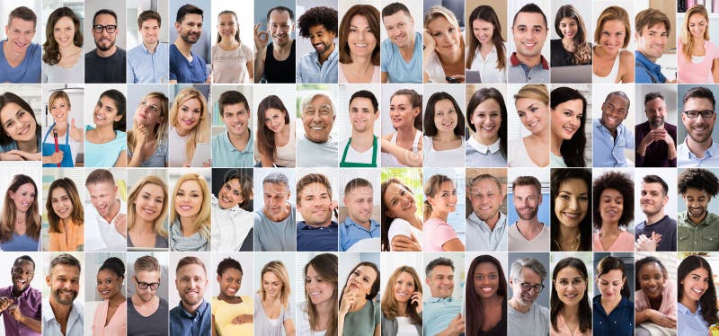 Diverse People Face stock photo. Image of faces, mature - 219152346