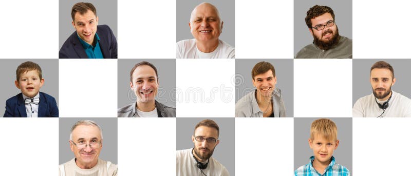 Diverse People Face or Avatar Portrait Collage Stock Photo - Image of ...