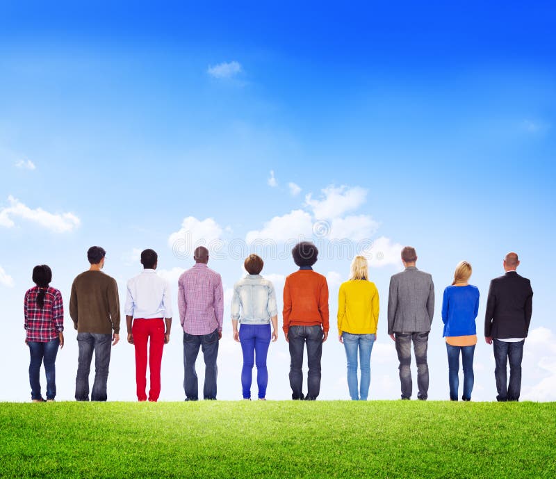 Rear View of Many Businessmen Stock Photo - Image of team, back: 21185370