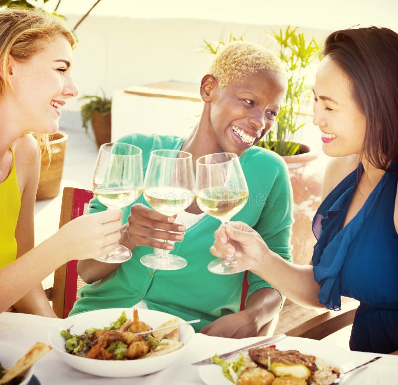 Diverse People Friends Hanging Out Drinking Concept Stock Image - Image ...