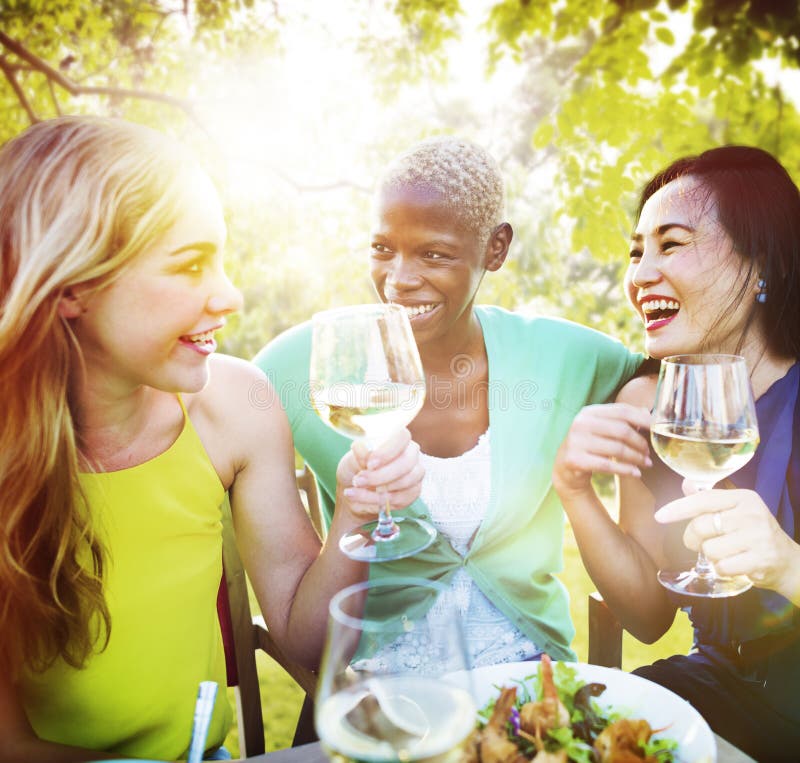 Diverse People Friends Hanging Out Drinking Concept Stock Image - Image ...