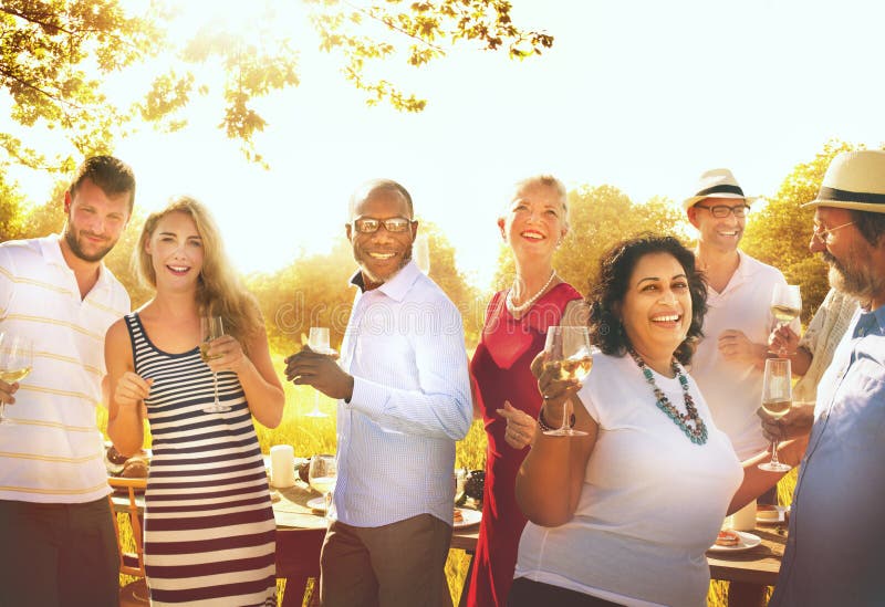 Diverse People Group Party Celebration Concept Stock Image - Image of ...