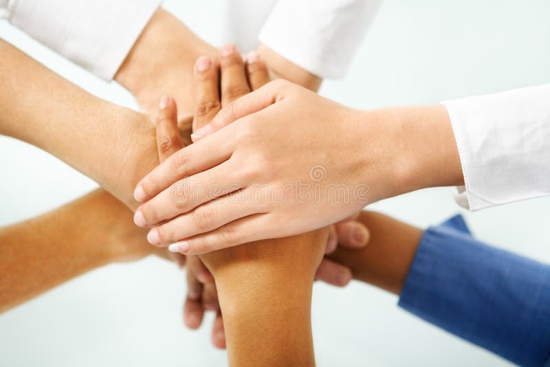 Diverse People Hand in Unity Stock Photo - Image of leadership, collar ...