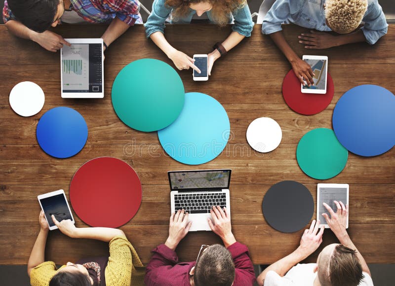 Diverse People Hands Team Busy Devices Concept Stock Photo - Image of ...