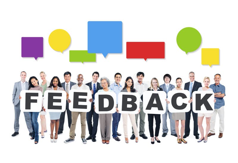 Diverse People Holding Word Feedback Stock Photo - Image of alphabet ...