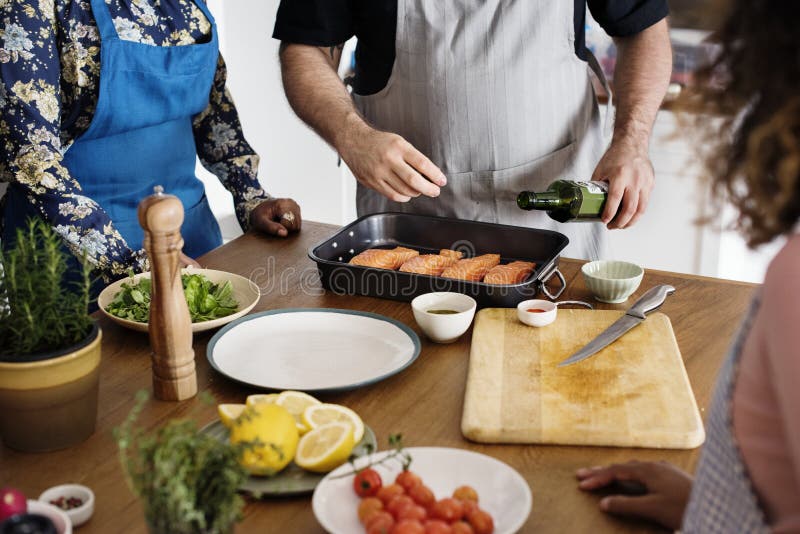 Diverse People Joining Cooking Class Stock Photo - Image of asian ...