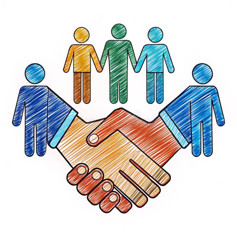 Diverse People Shaking Hands, Symbolizing Collaboration and Partnership ...