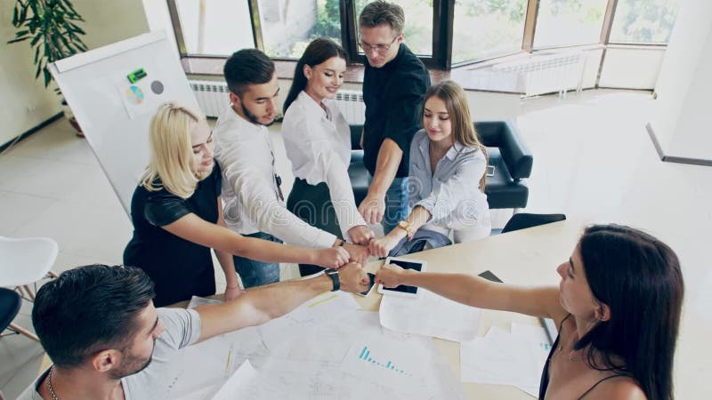 Diverse People Standing in Circle Spread Hands Group Therapy Session ...