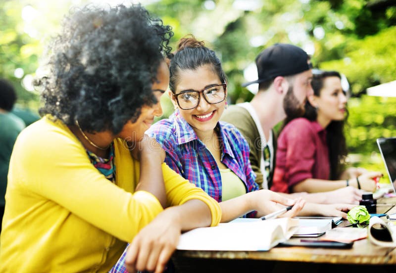 Diverse People Studying Students Campus Concept Stock Photo - Image of ...