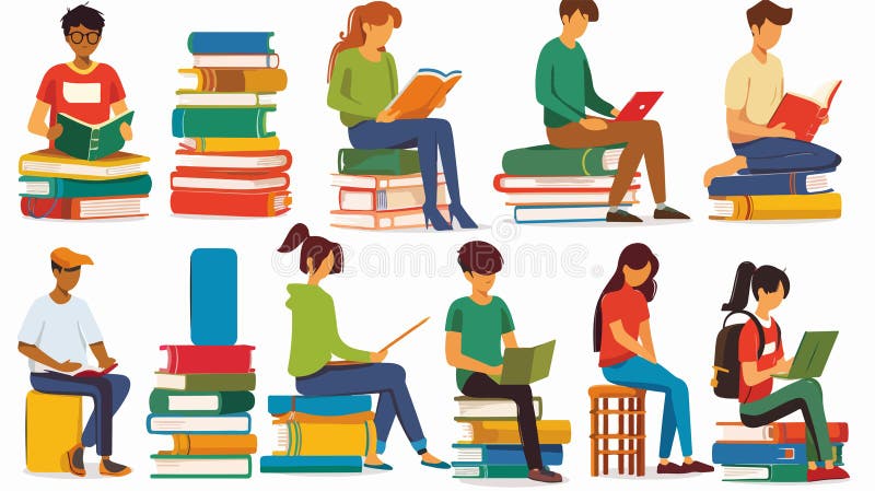 Diverse People Studying Together with Education and Knowledge Concept ...