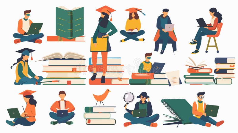 Diverse People Studying Together with Education and Knowledge Concept ...