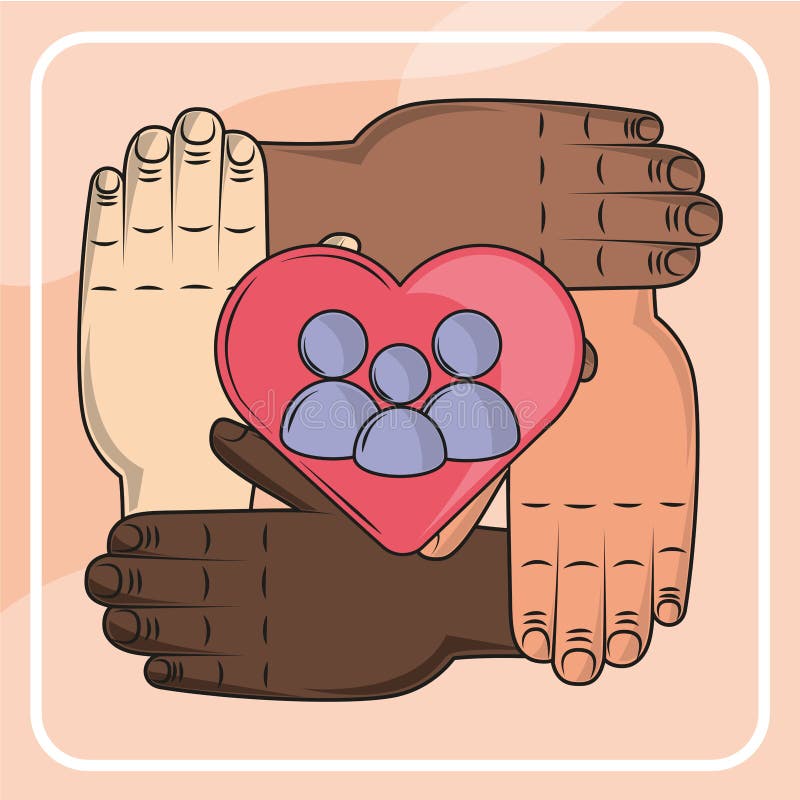 Diverse people support stock vector. Illustration of support - 229725886
