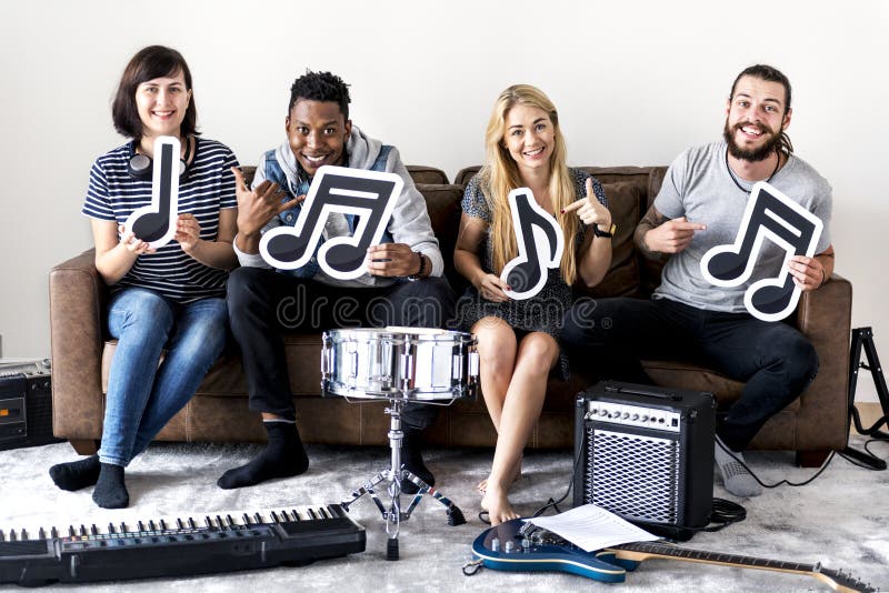 Diverse People Together Enjoying Music Stock Image - Image of diverse ...