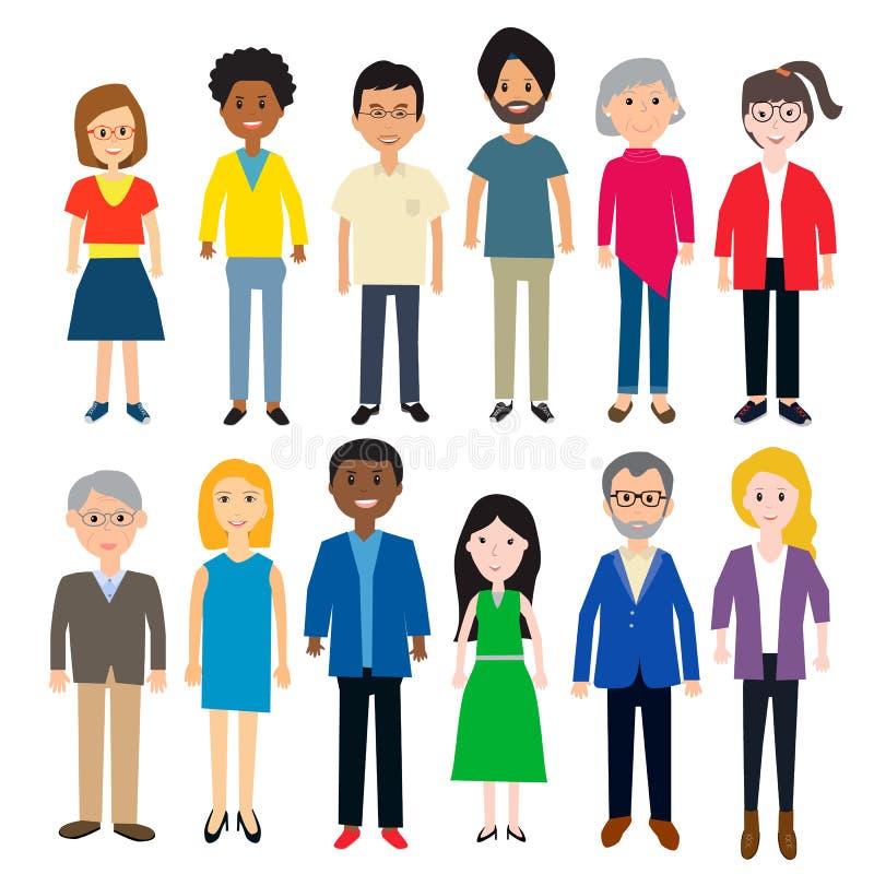 Diverse People Vector.illustration EPS 10 Stock Vector - Illustration ...