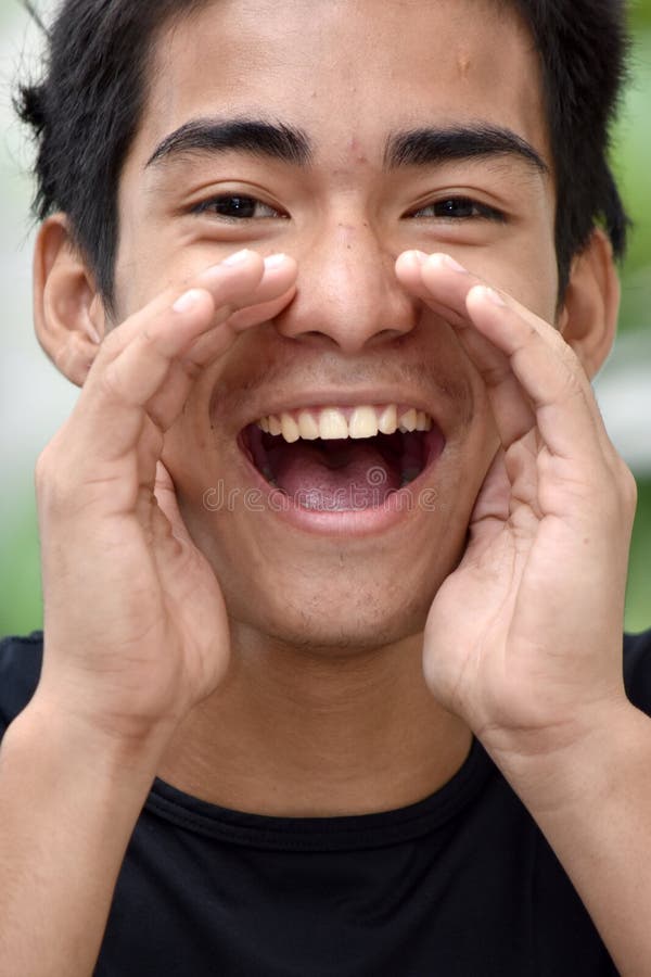 A Diverse Person Shouting stock image. Image of shout - 172446813