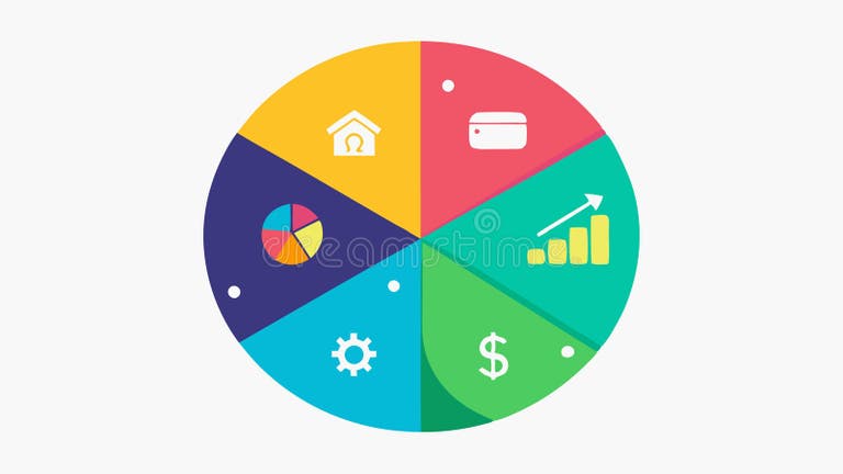 Diverse Pie Chart a Colorful Pie Chart Divided into Multiple Sections ...
