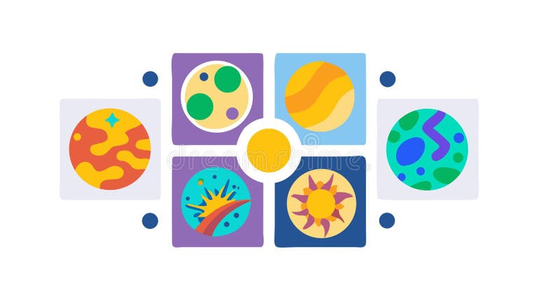 Diverse Planets with Various Concepts, Exploring Cosmic Ideas, Vector ...