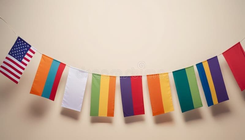 Diverse Pride Flags Display Stock Image - Image of alliance, acceptance ...