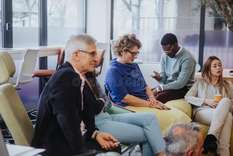 Diverse Professionals Collaborating in a Modern Office, Showcasing ...