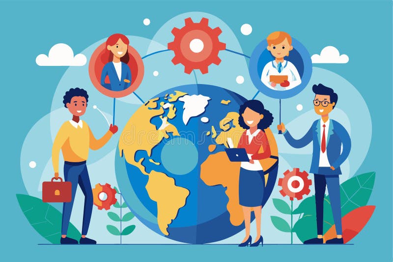 Diverse Professionals Engage in International Cooperation while ...