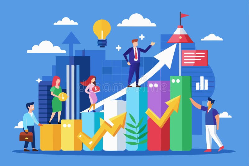 Diverse Professionals Interact with Growth Charts and Charts ...