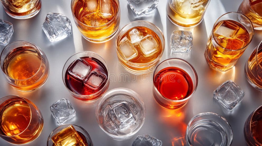 Diverse Range of Scotches and Bourbons Stock Photo - Image of enjoyment ...