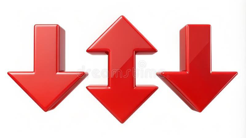 Diverse Red Arrow Icons for Design Presentation and Web Graphics a ...