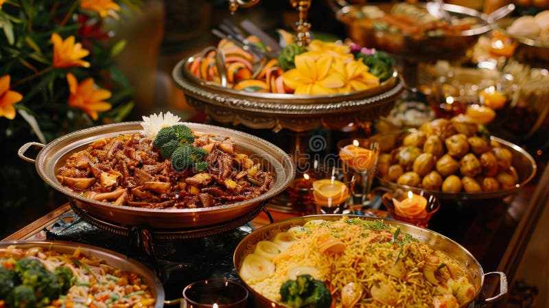 A Diverse Selection of Appetizing Dishes is Showcased on a Table ...