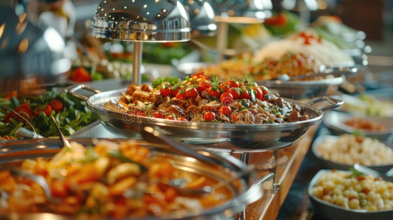 A Diverse Selection of Food Perfect for Any Event Stock Image - Image ...