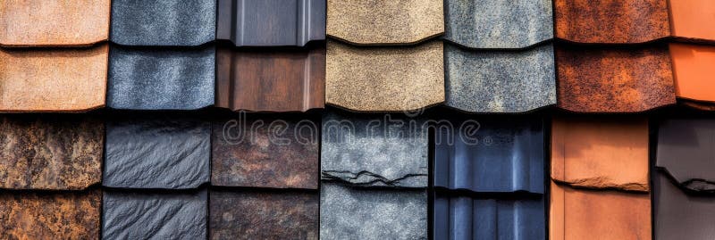 Diverse Selection of Roof Coverings Showcasing Various Materials and ...