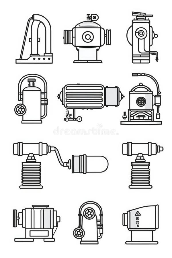A Diverse Set of Different Types of Machines. Suitable for Industrial ...