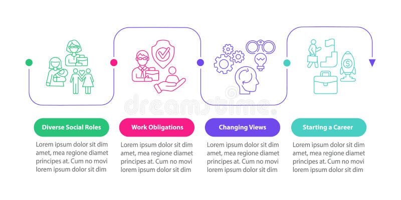 Diverse Social Roles Vector Infographic Template Stock Vector ...
