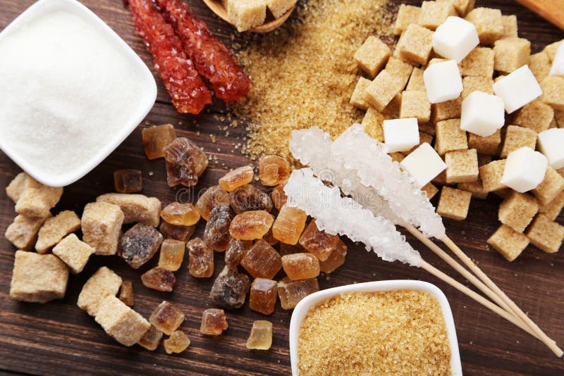 Diverse soorten suiker stock afbeelding. Image of diëet - 51754977