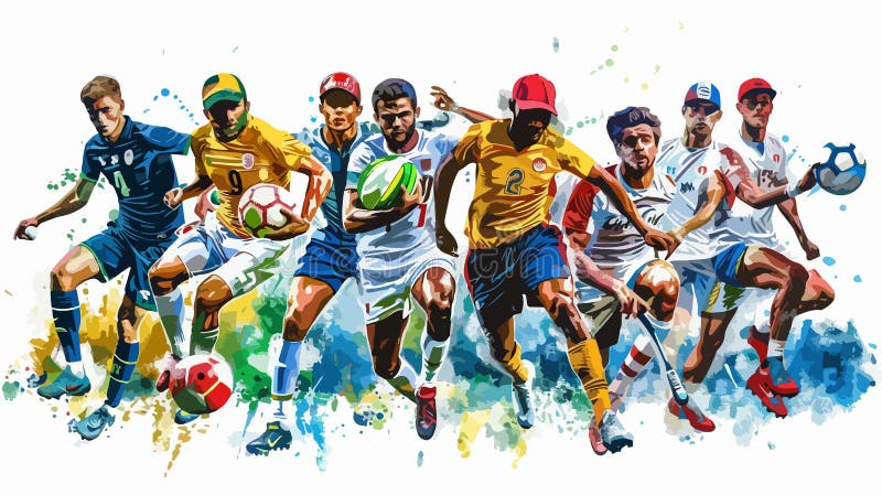 Diverse Sports People Isolated Characters Vector Illustration Stock ... Diverse Sports People Isolated Characters Vector Illustration Stock ...
