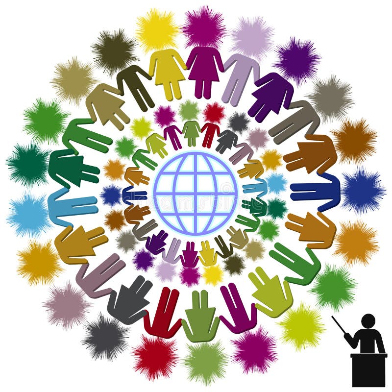 Diverse Students in the Classroom Stock Illustration - Illustration of ...