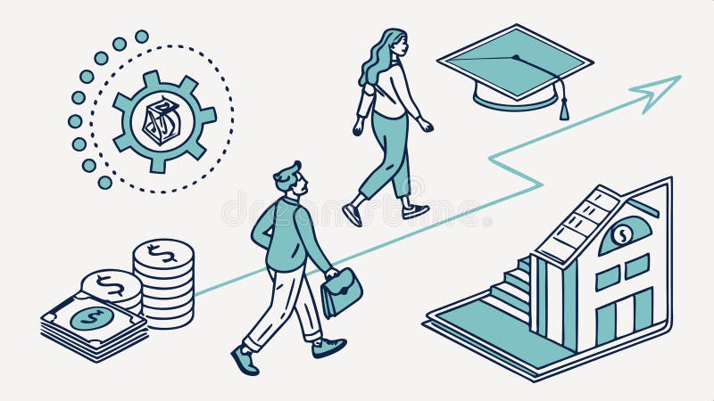 Diverse Students Graduating, Education and Academic Achievement Vector ...