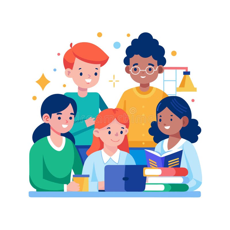 Collaborative Learning: Students Work Together on a Group Project or Assignment Using Online ...