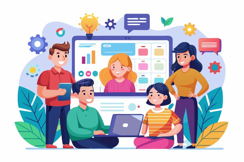 A Diverse Team Collaborates on User Interface Design, Actively ...