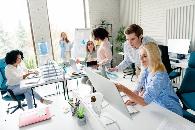 Diverse Team Collaborating in Modern Office Environment, Multi-age ...